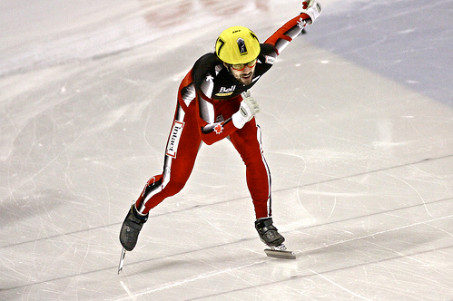 Team Canada wins men's 5000 metre short track speed skating relay gold ...
