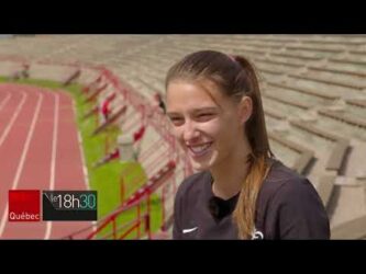 Audrey Leduc sets the Canadian record in women's 100m